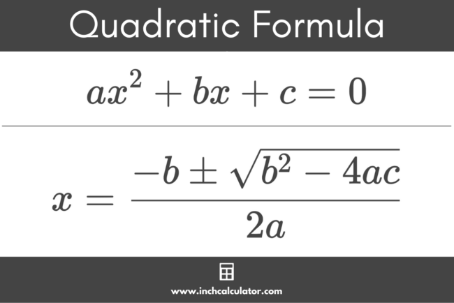 Quadratic Formula Calculator (with Steps) - Inch Calculator Quadratic Formula Calculator (with Steps) - Inch Calculator